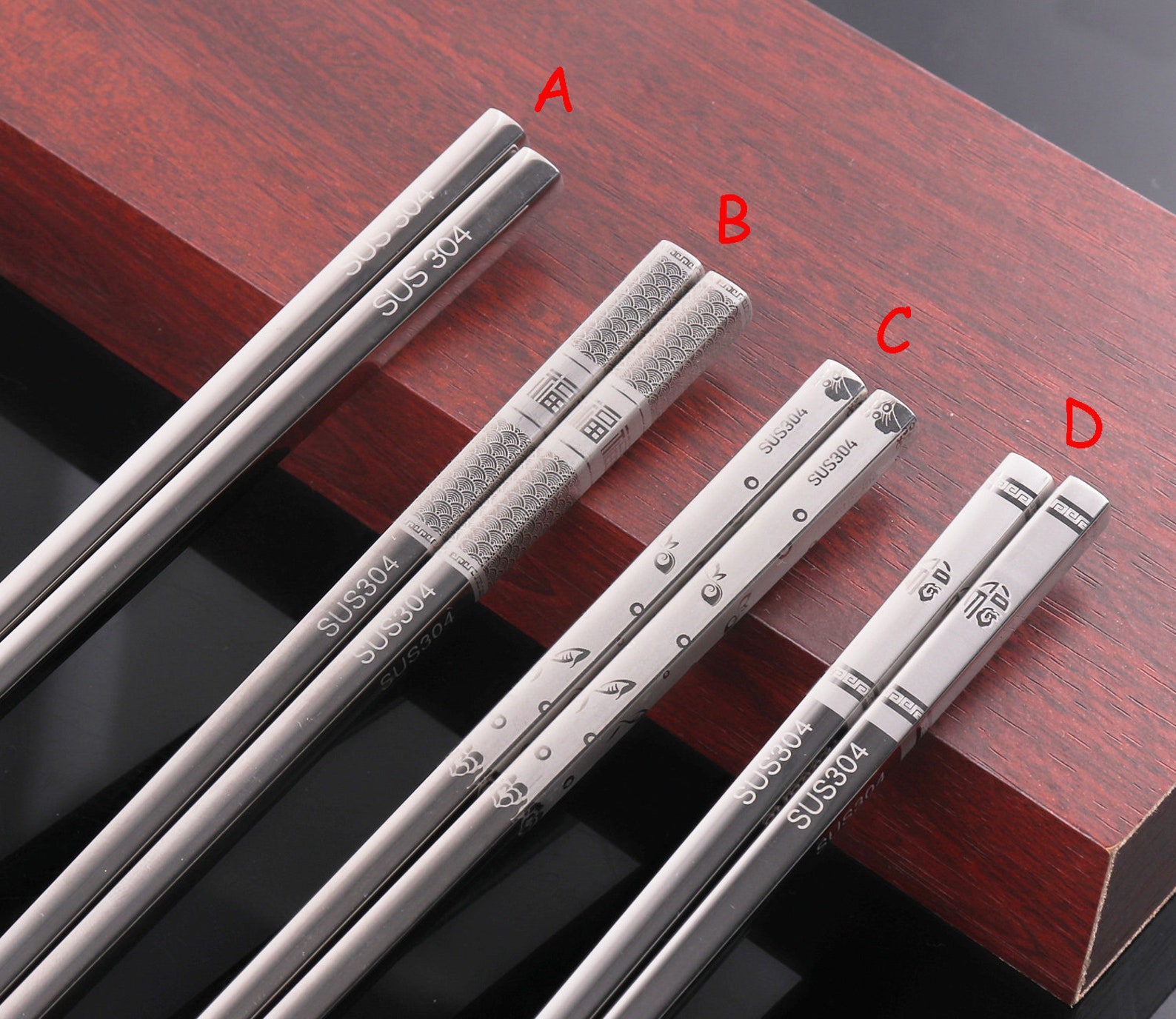 Stainless Steel Chopsticks,chopsticks Engraved With Blessings，asian ...