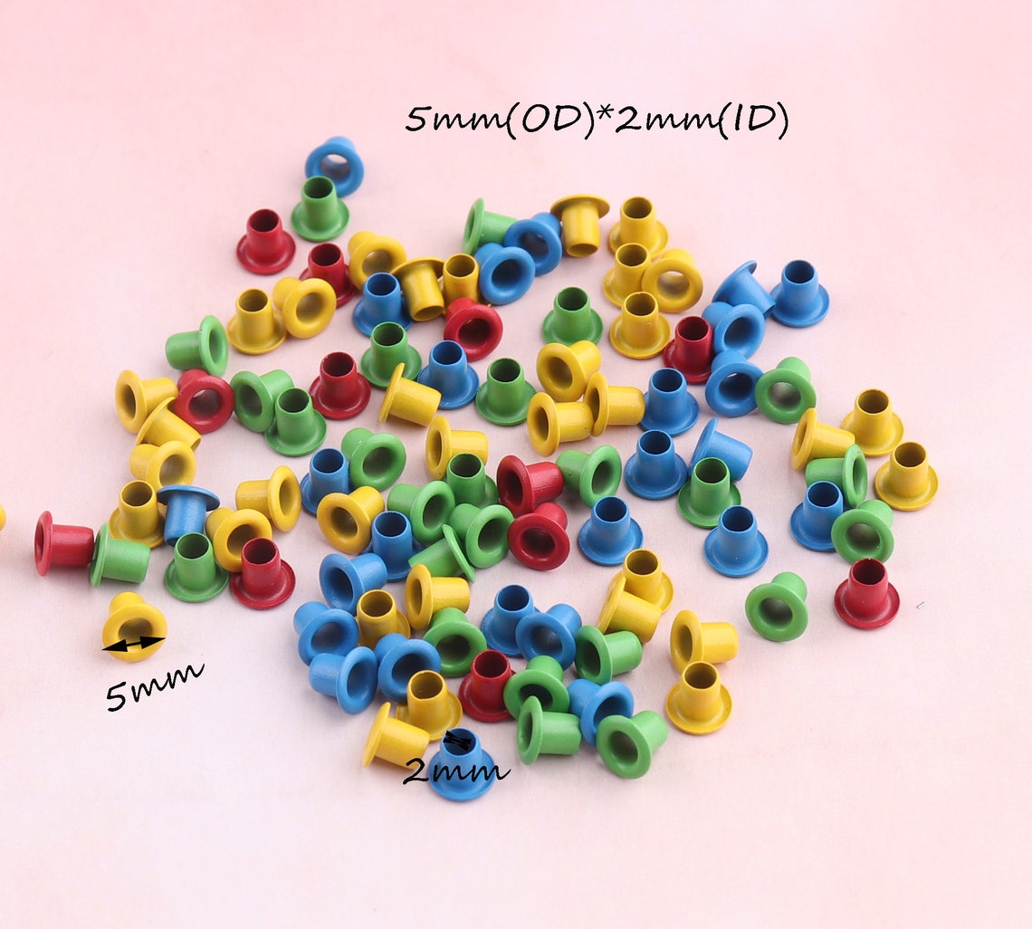 Mini Colored Grommet Eyelet Metal Grommets Rivet Eyelet for | Etsy