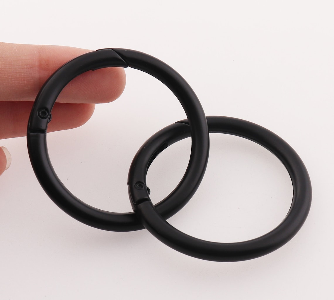 Black Spring O Ring Large Spring Ring Clasp Spring Gate Ring - Etsy