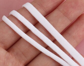 20/50 Meters 2.5mm Round Elastic Cord,white Elastic Cord ,stretch ...