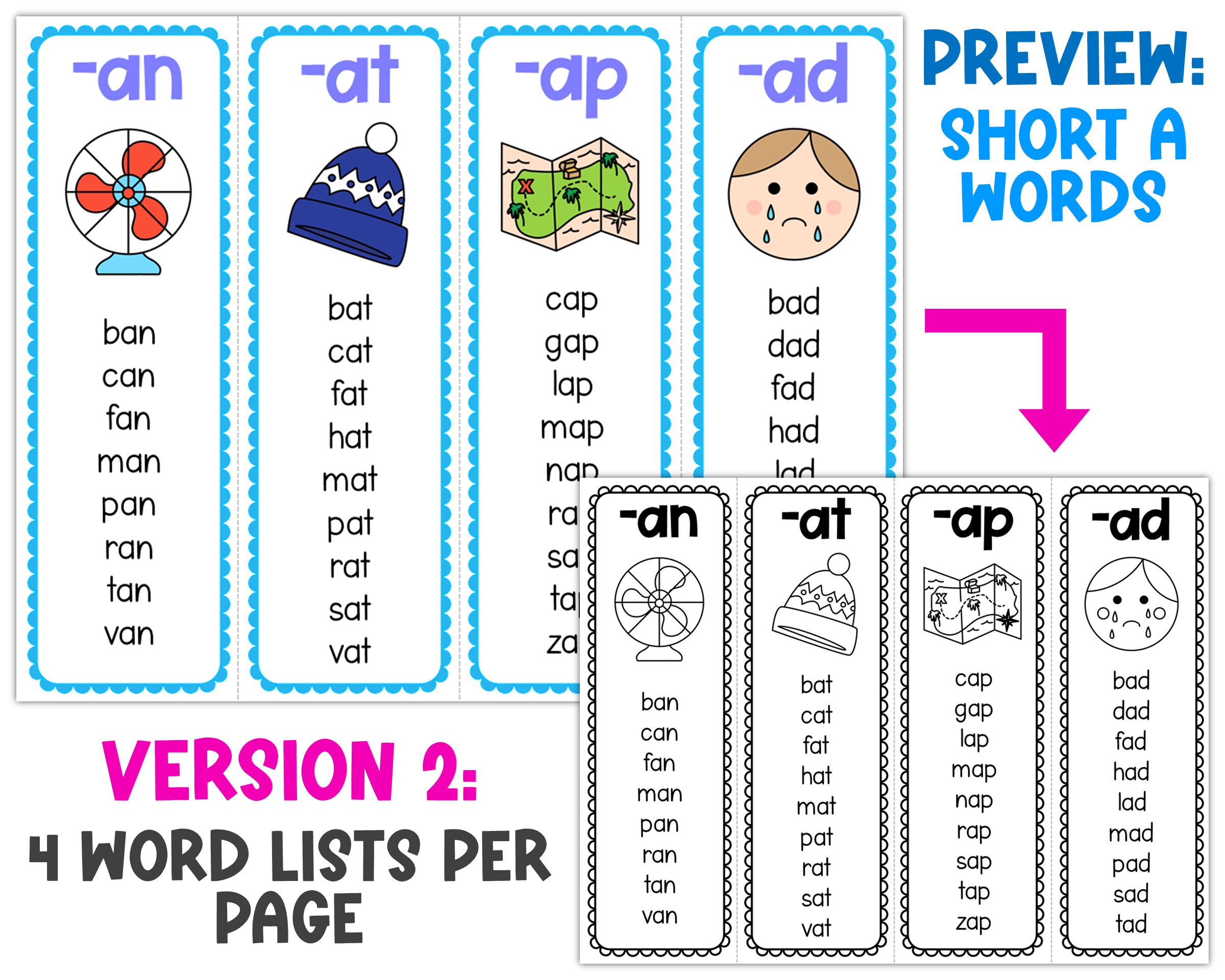 Teacher Fun Files: CVC Short /a/ Vowel Word Lists, 42% OFF