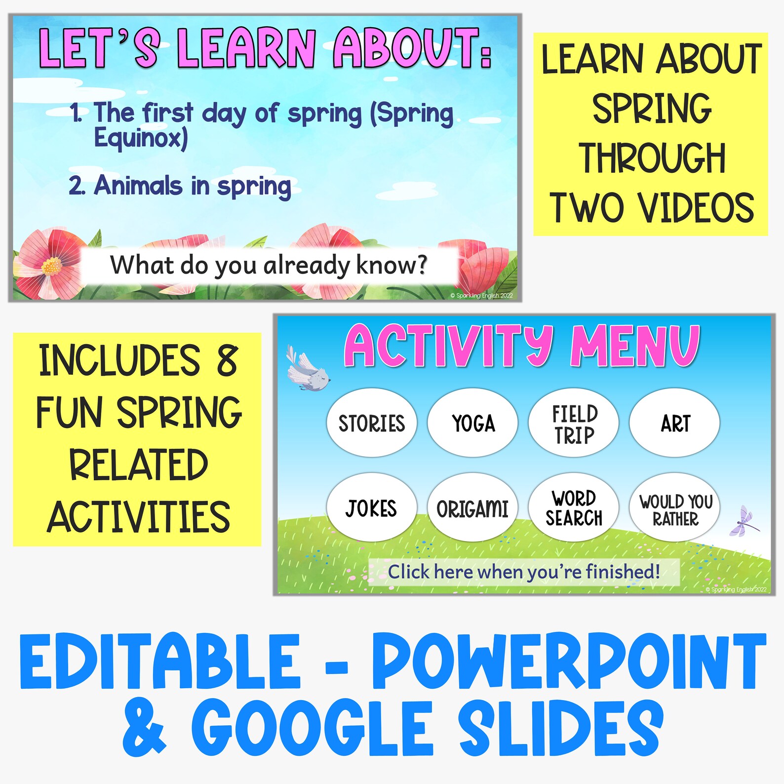 Virtual Spring Activities | Virtual Spring Party for Kids | Digital ...