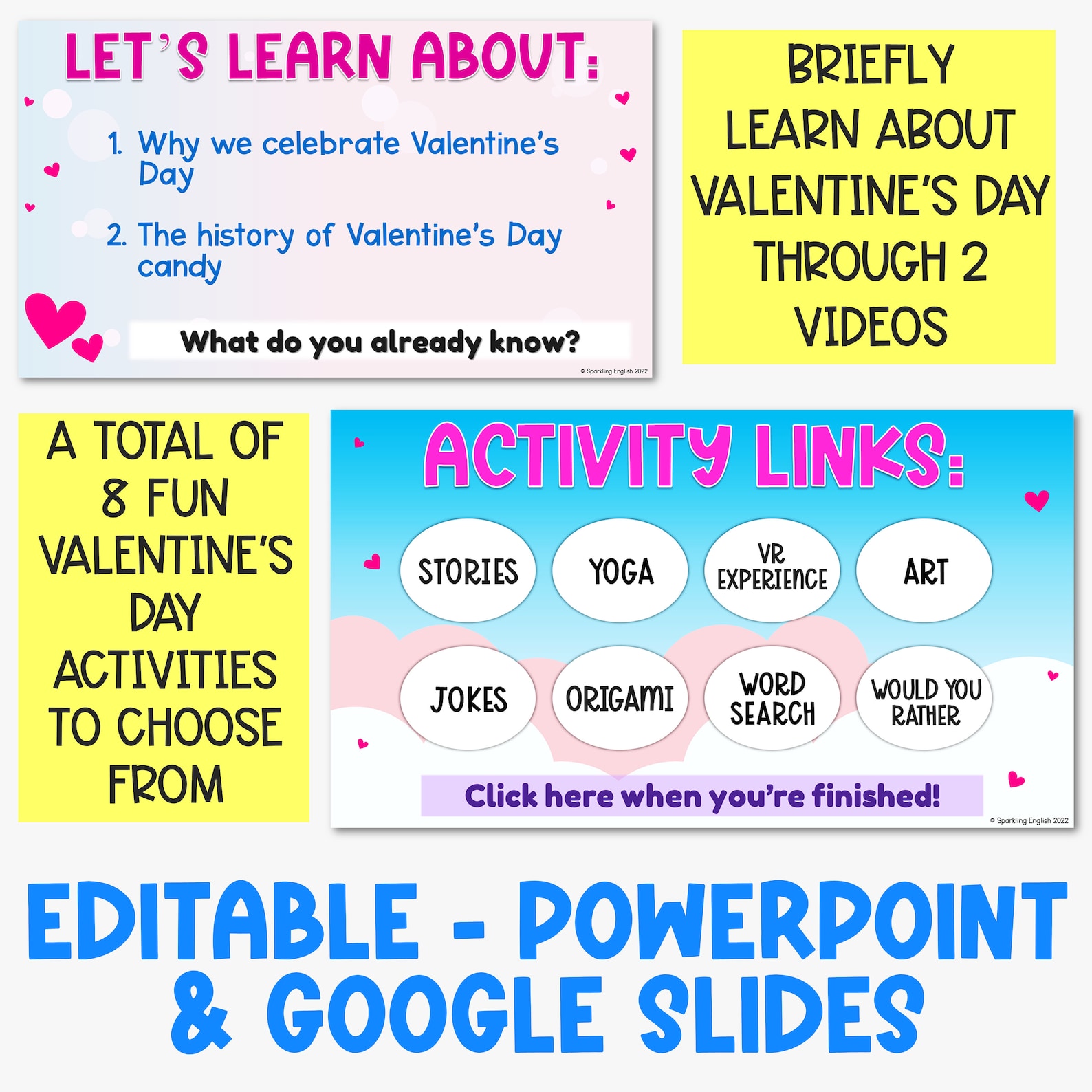 Virtual Valentine's Day Activities | Virtual Valentine's Day Party - Etsy