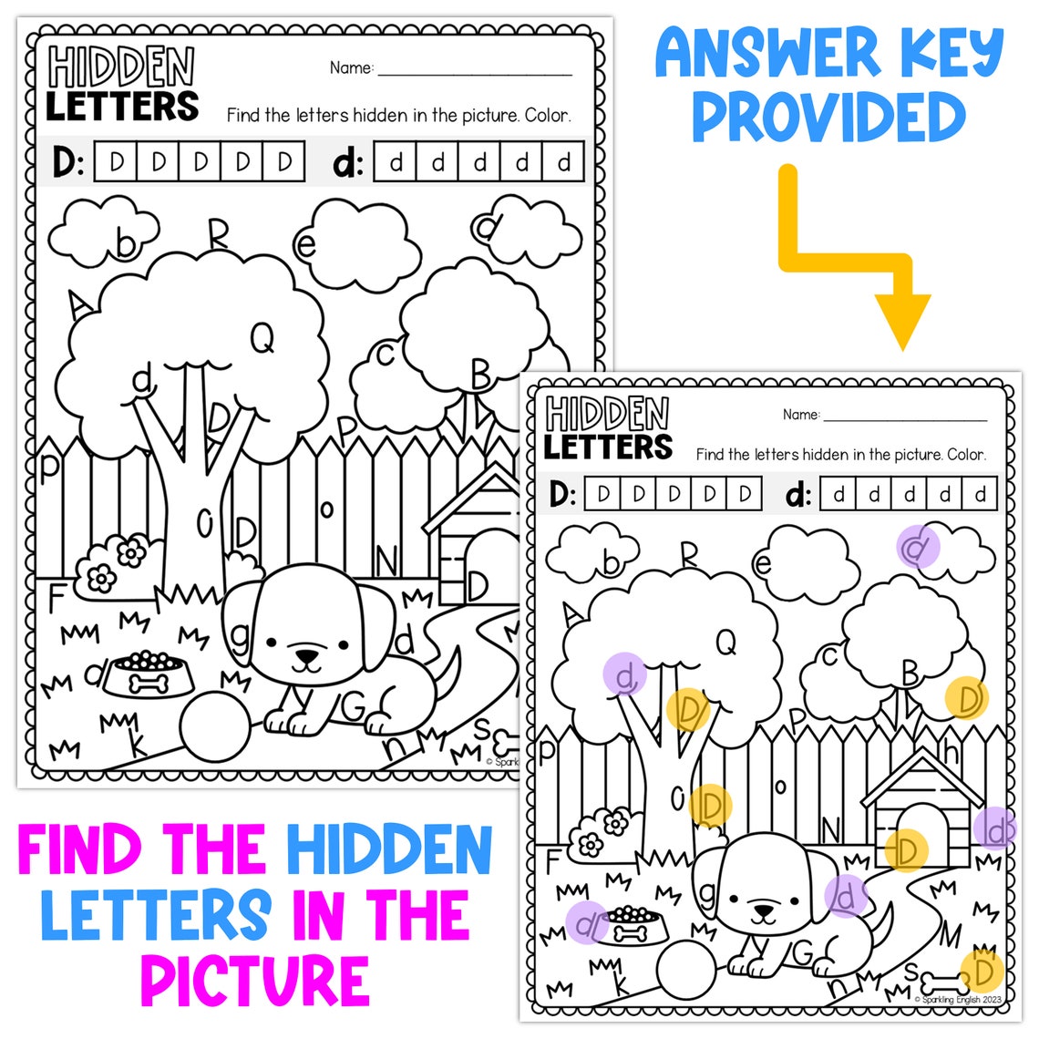 Alphabet Hidden Letters Pictures A to Z - Fun Letter Recognition ...