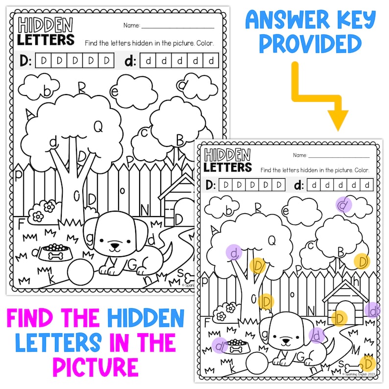 Alphabet Hidden Letters Pictures A to Z - Fun Letter Recognition ...