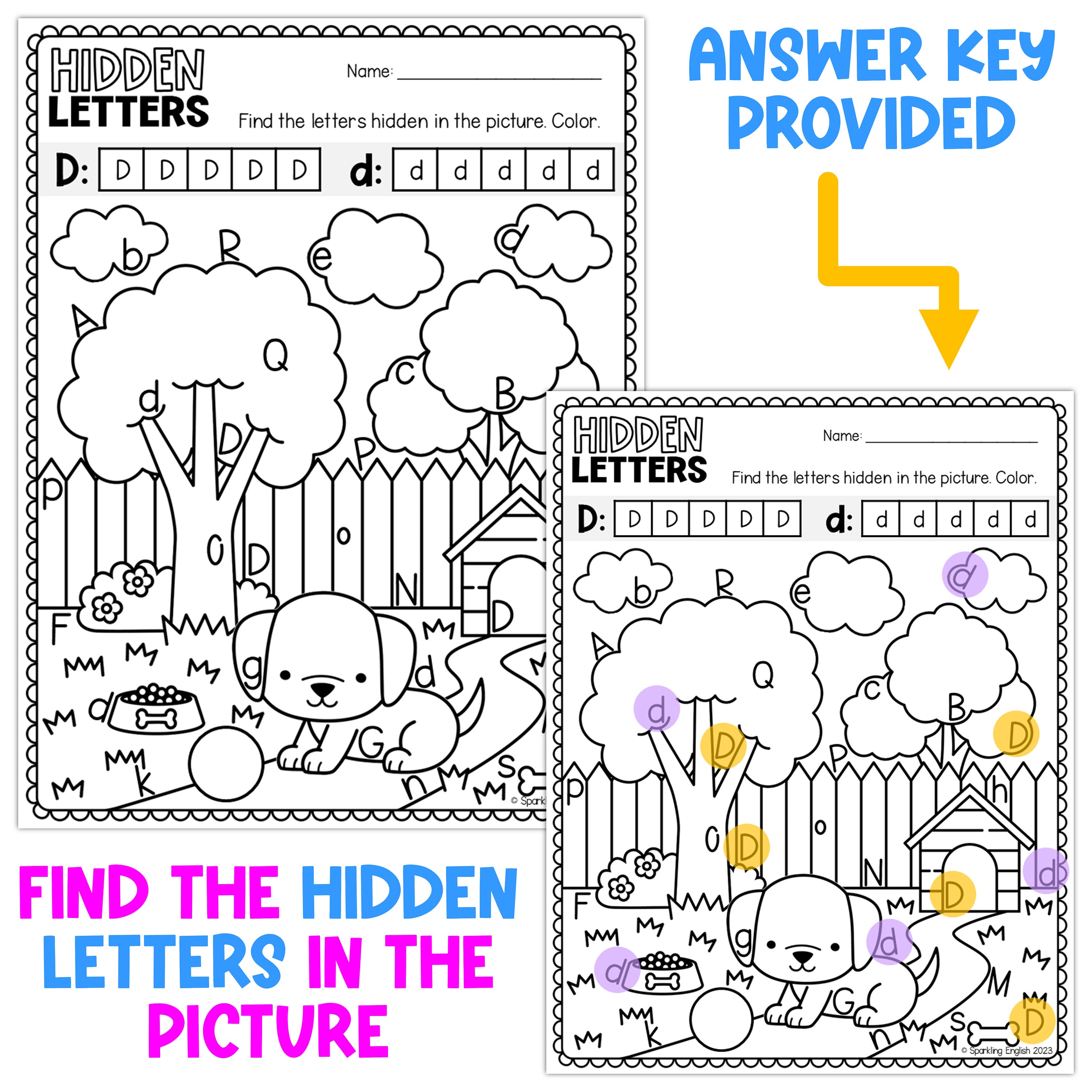 Alphabet Hidden Letters Pictures A to Z - Fun Letter Recognition ...