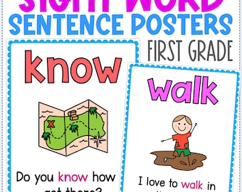 Sight Word Sentence Posters - Primer - Sight Word Sentence Flashcards ...