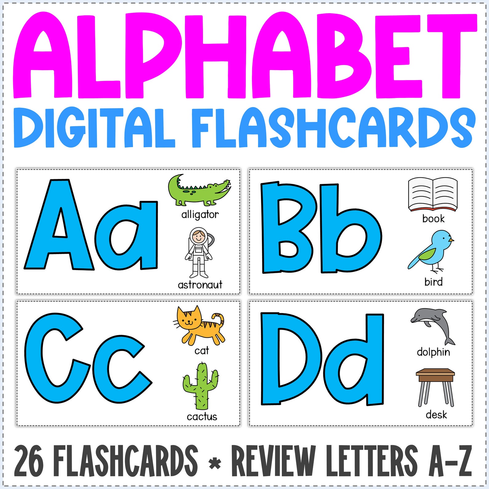 Digital Alphabet Flashcards - Practice and Review the Alphabet - Whole ...
