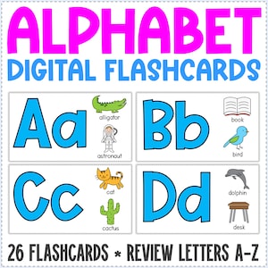 Digital Alphabet Flashcards - Practice and Review the Alphabet - Whole ...