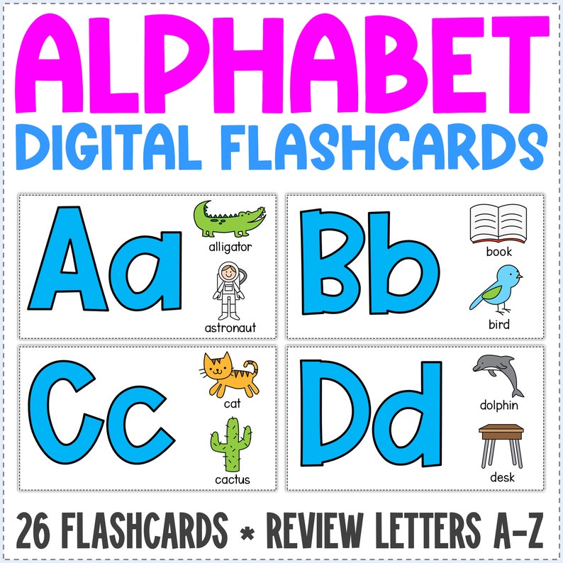 Digital Alphabet Flashcards - Practice and Review the Alphabet - Whole ...
