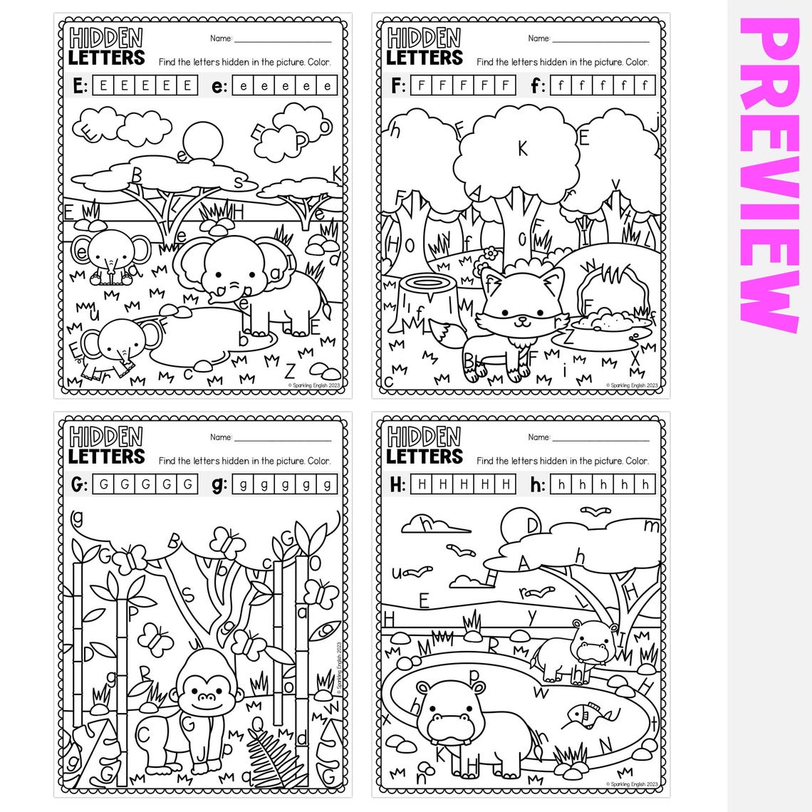 Alphabet Hidden Letters Pictures A to Z - Fun Letter Recognition ...