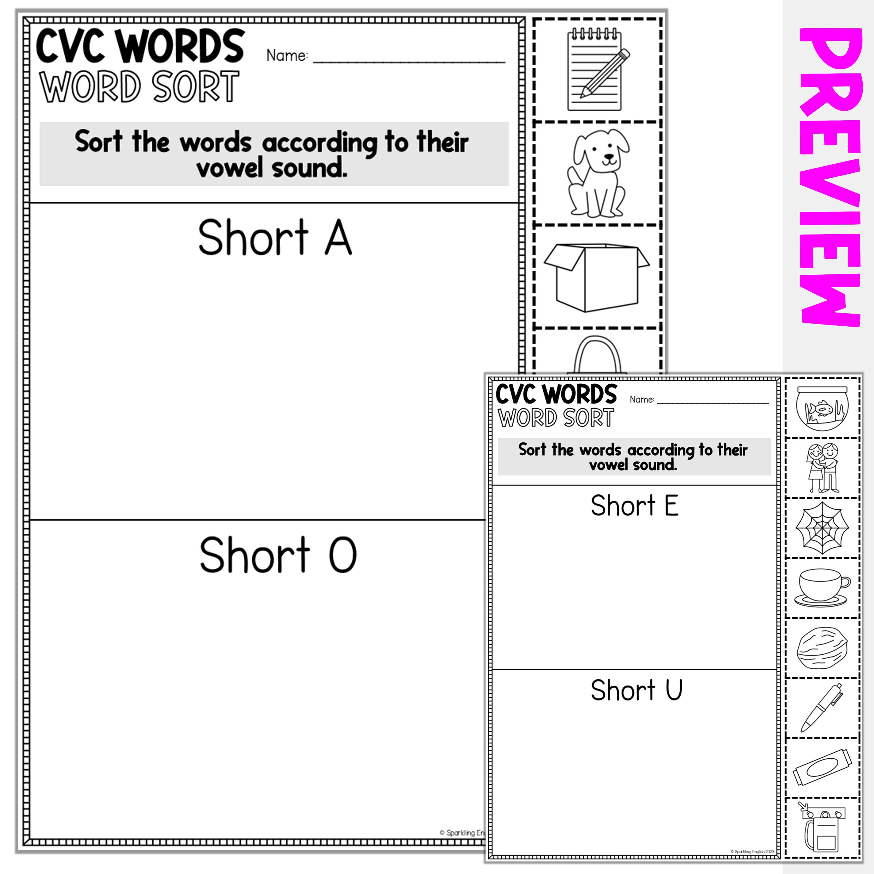 Vocabulary Word Sorts