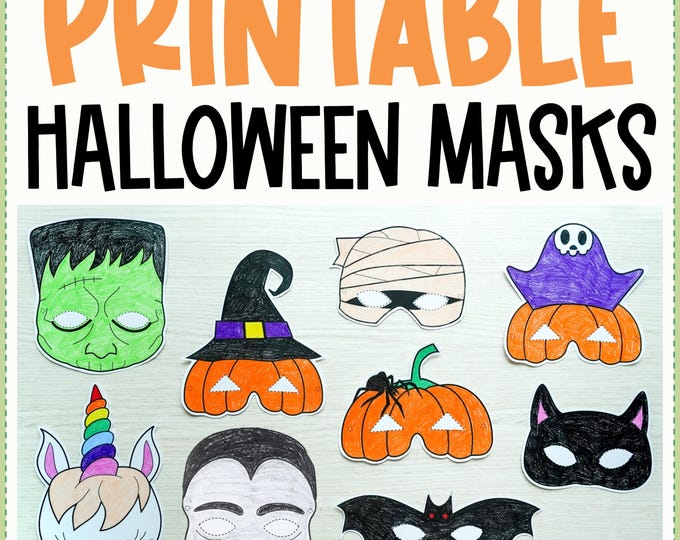 Printable Halloween Masks - Fun Halloween Party Printable Craft ...