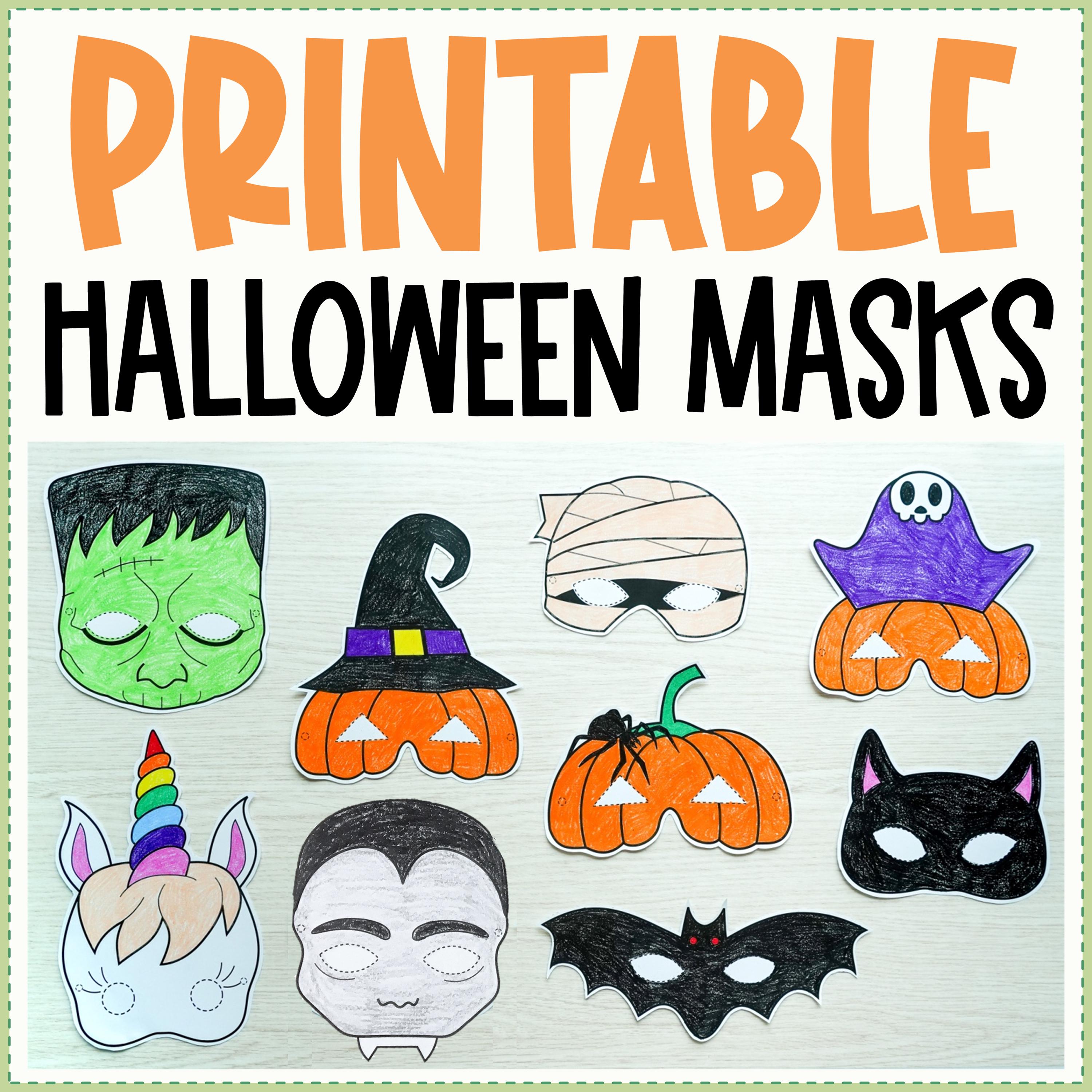 Printable Halloween Masks - Fun Halloween Party Printable Craft ...