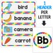 Alphabet Word Wall | Learn Words for Each Letter | Bright Rainbow ...