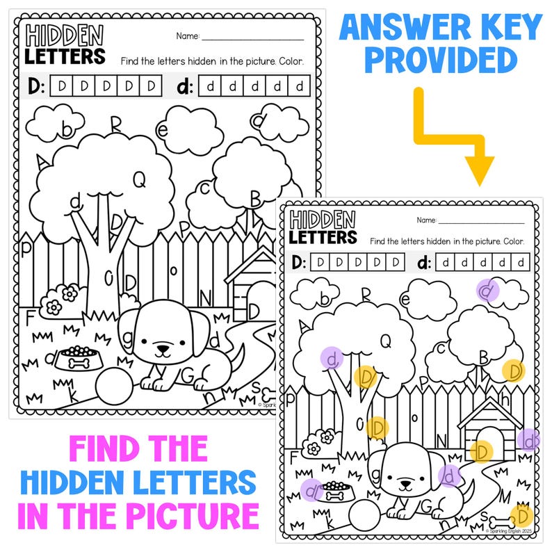 I Spy Alphabet Hidden Pictures | Letter Recognition Printable for Pre-k ...