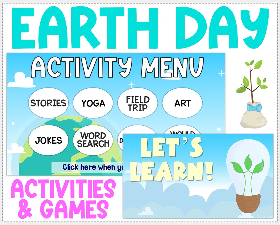 Virtual Earth Day Activities Earth Day Party Digital Earth - Etsy
