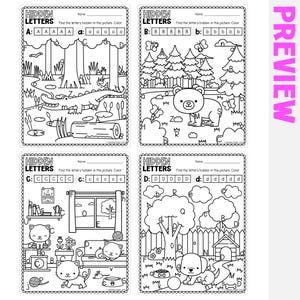 Alphabet Hidden Letters Pictures A to Z - Fun Letter Recognition ...