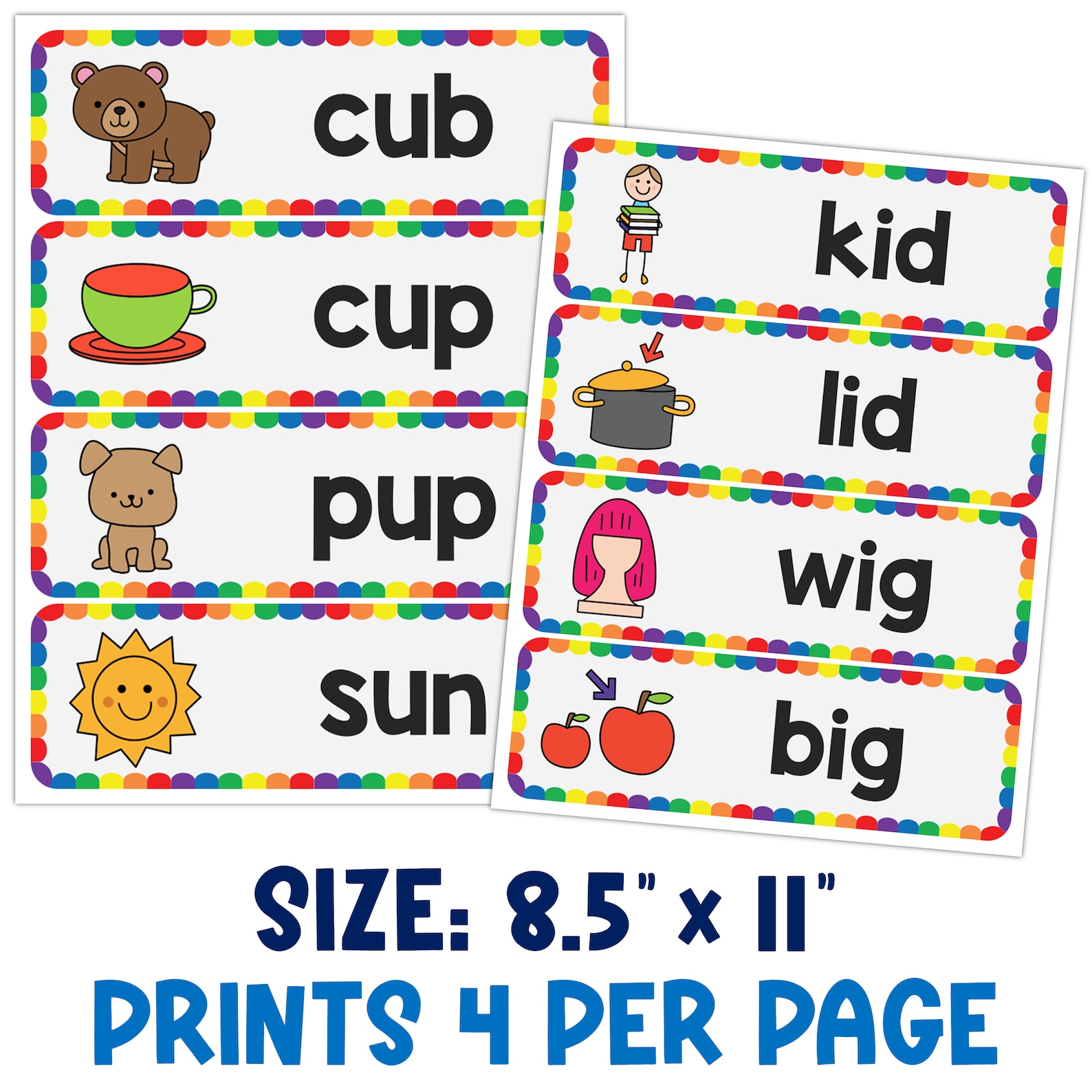 CVC Word Wall - CVC Words Phonics Bulletin Board Learn Words for Each ...