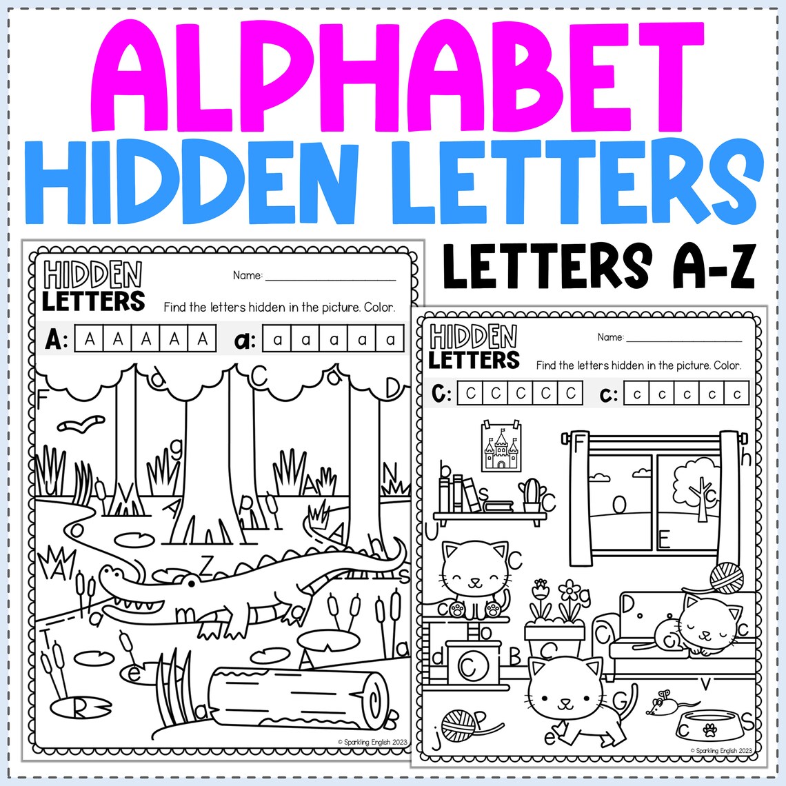 Alphabet Hidden Letters Pictures A to Z - Fun Letter Recognition ...