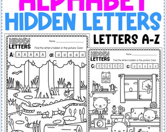 Alphabet Hidden Letters Pictures A to Z - Fun Letter Recognition ...