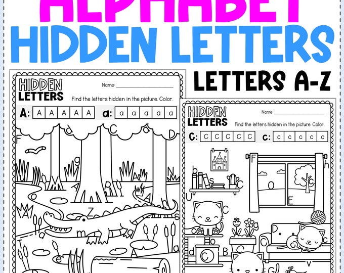 Alphabet Hidden Letters Pictures A to Z - Fun Letter Recognition ...