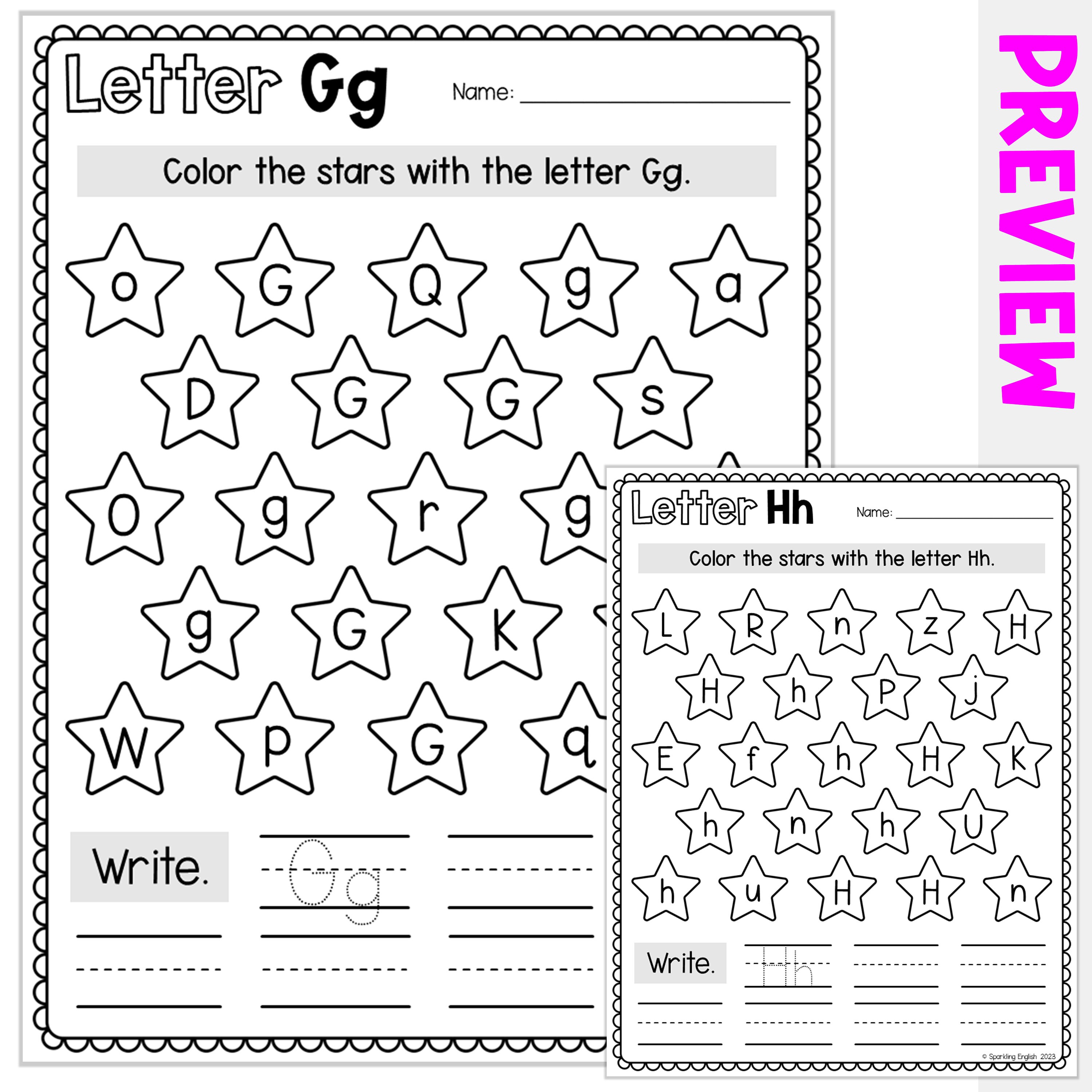 Letter Recognition Worksheets | Alphabet Uppercase and Lowercase ...