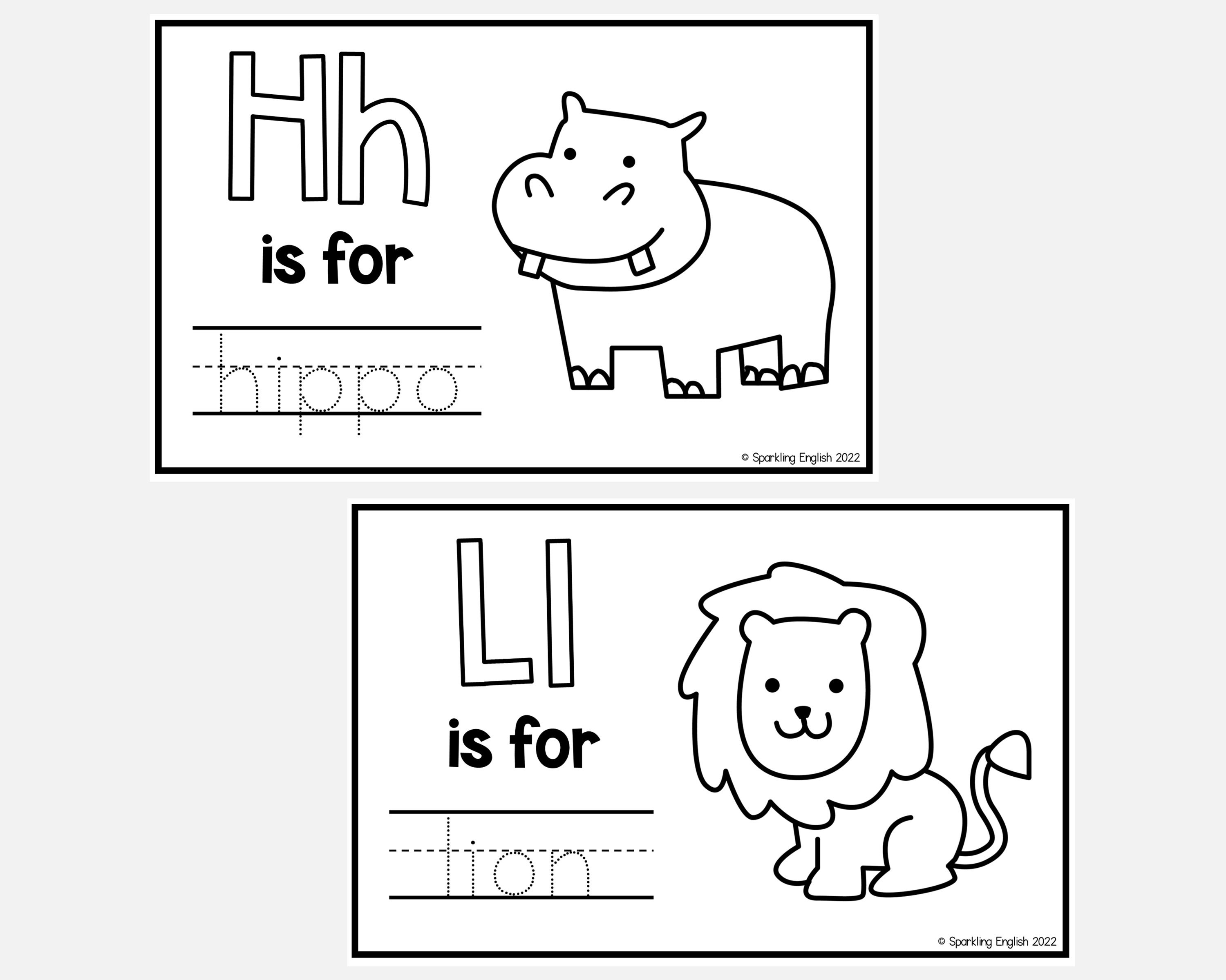 The Animal Abc's - Animal Alphabet Book - Alphabet Handwriting and ...