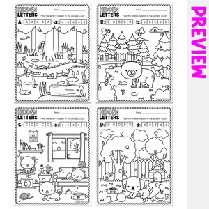 Alphabet Hidden Letters Pictures A to Z - Fun Letter Recognition ...