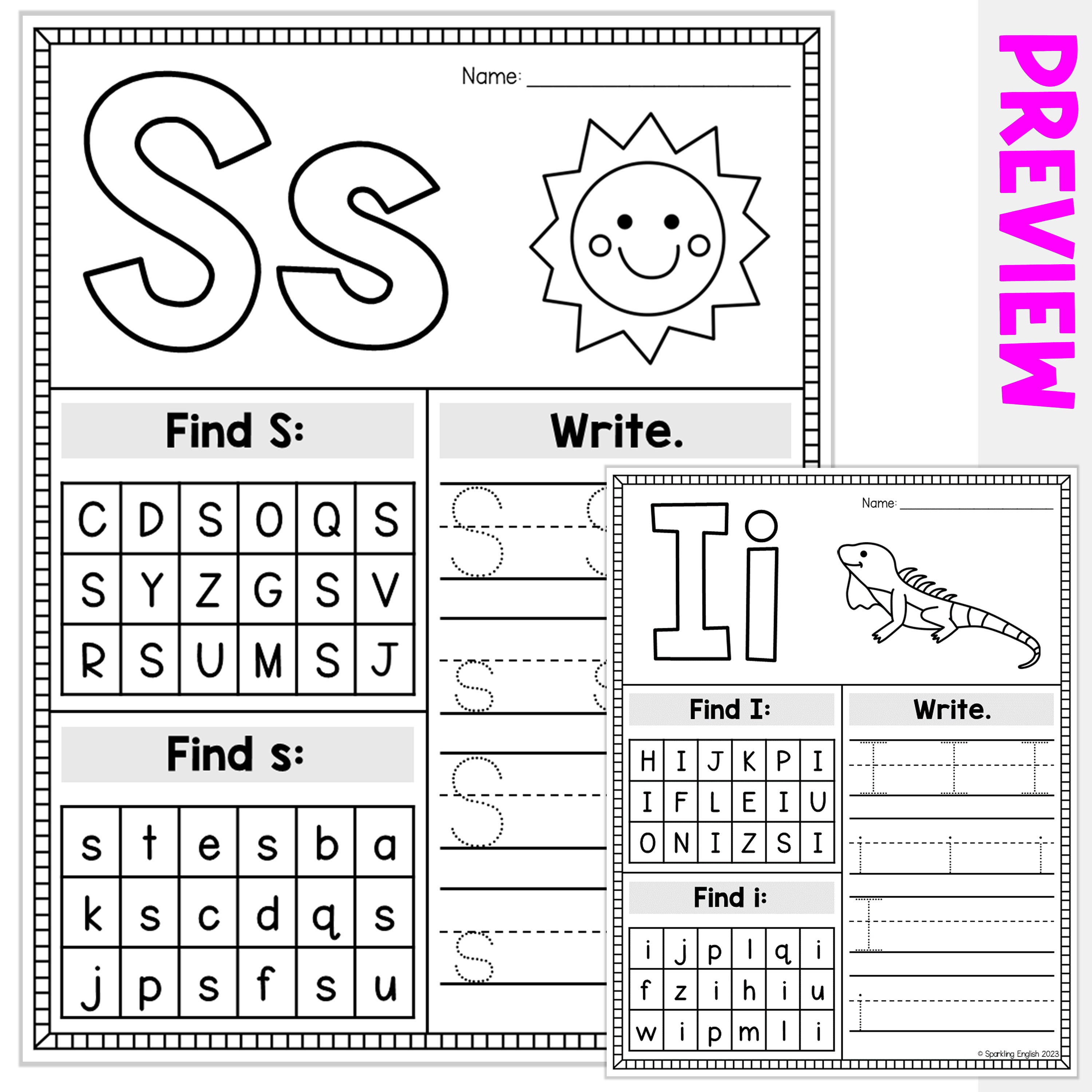 Letter Recognition and Handwriting Worksheets | Alphabet Review ...
