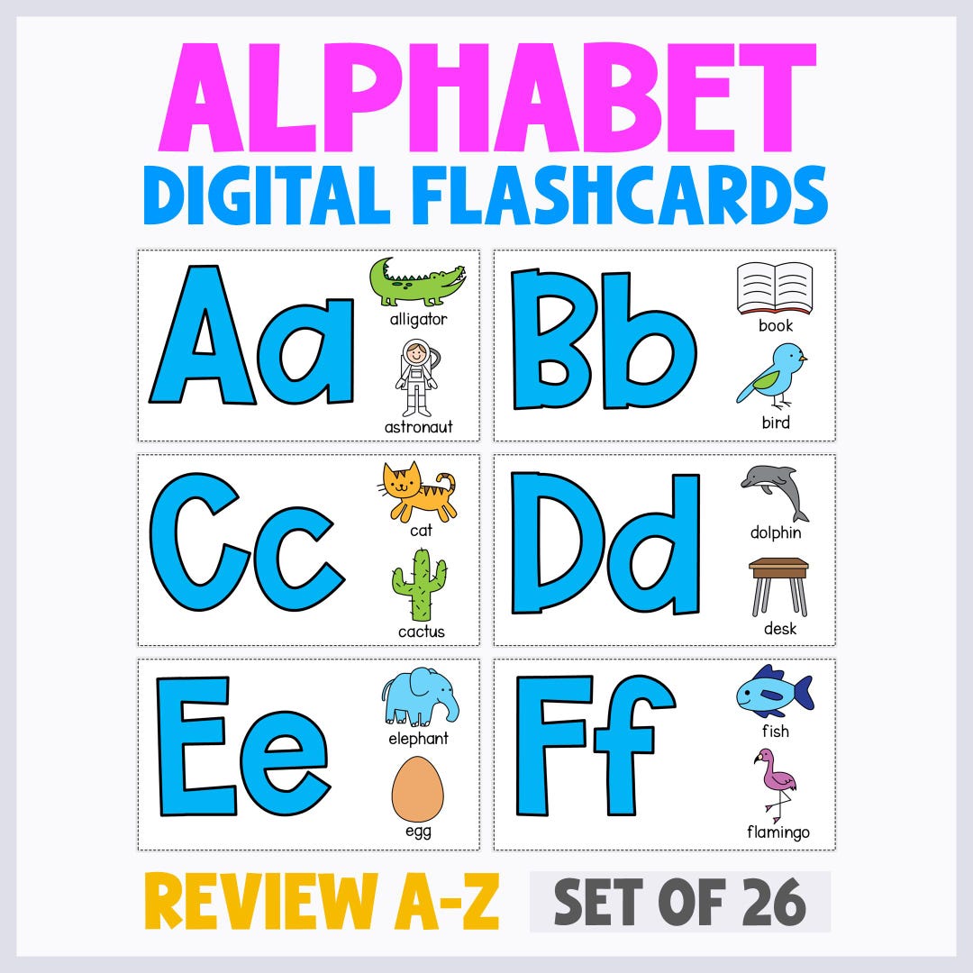 Digital Alphabet Flashcards - Practice and Review the Alphabet - Whole ...