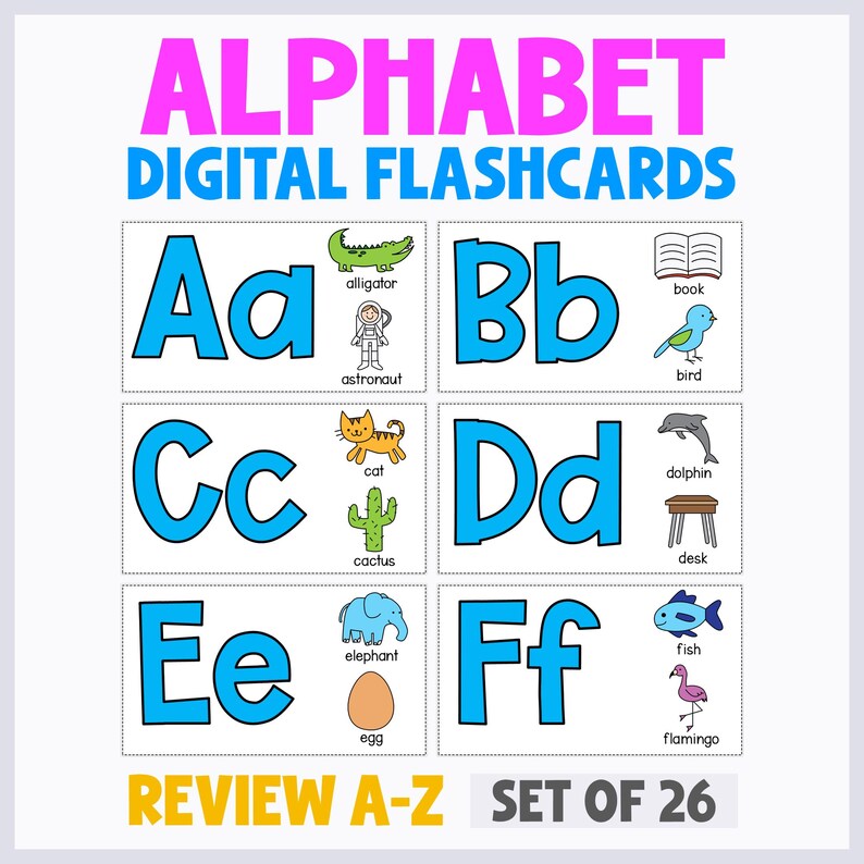 Digital Alphabet Flashcards - Practice and Review the Alphabet - Whole ...