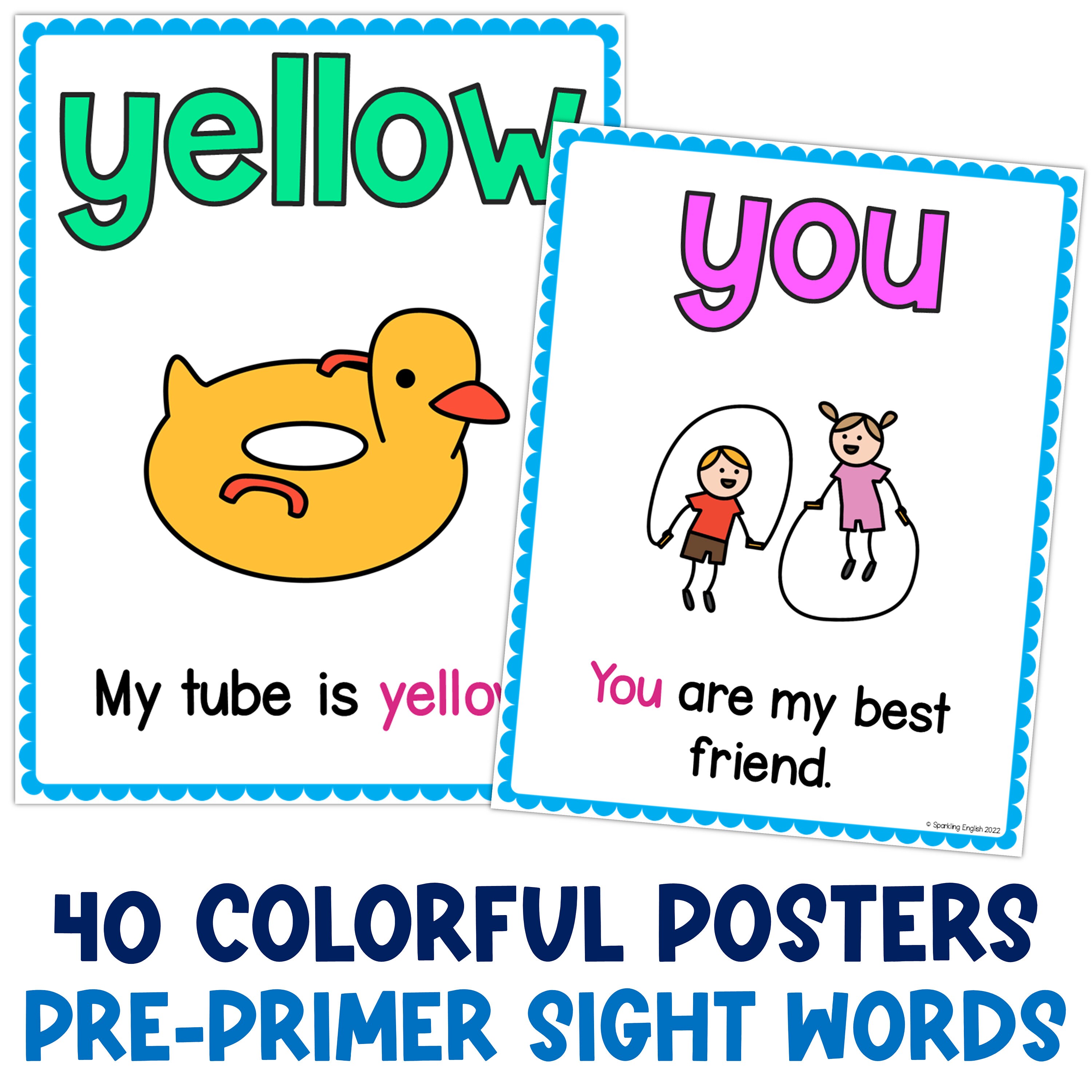Sight Word Sentence Posters - Pre-primer - Sight Word Sentence ...