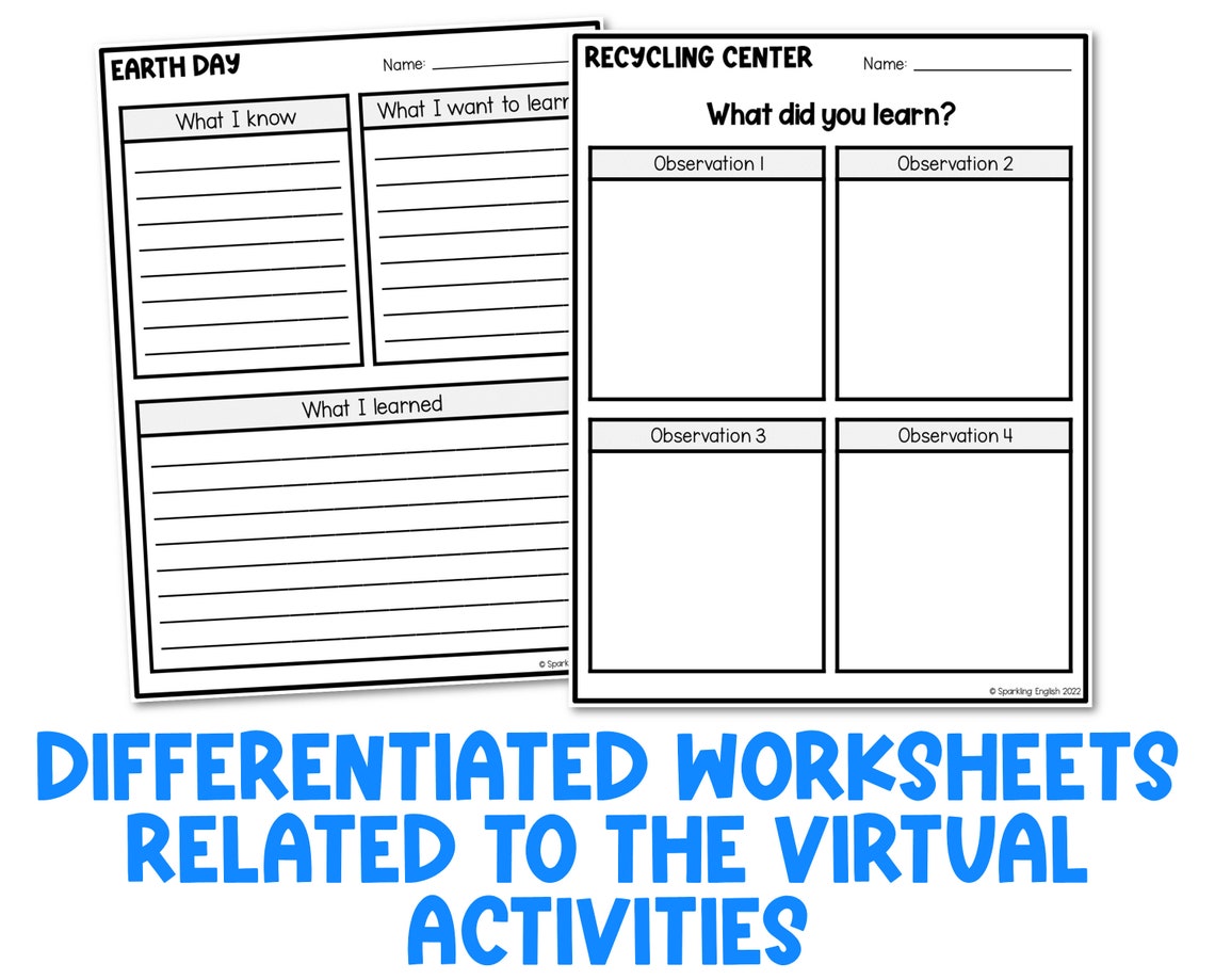 Virtual Earth Day Activities Earth Day Party Digital Earth | Etsy