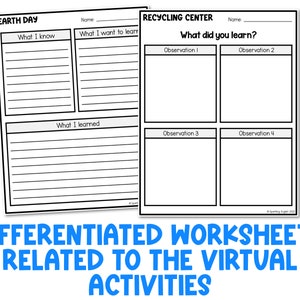 Virtual Earth Day Activities Earth Day Party Digital Earth | Etsy