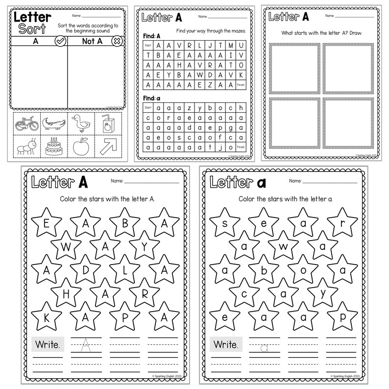 Letter of the Week A to Z | Alphabet Activities for Preschool ...