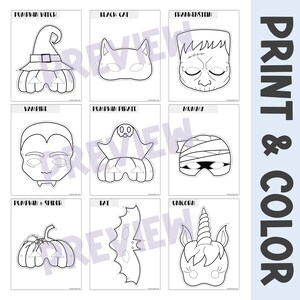 Printable Halloween Masks - Etsy Canada