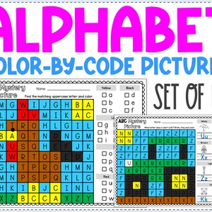 Alphabet Mystery Pictures Alphabet Review Worksheets Fun - Etsy