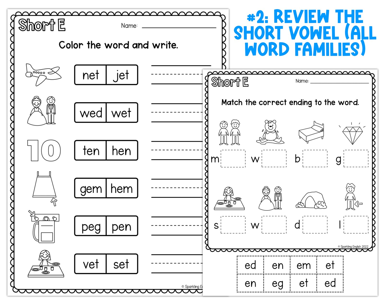 CVC Words Review Bundle CVC Word Families Phonics | Etsy