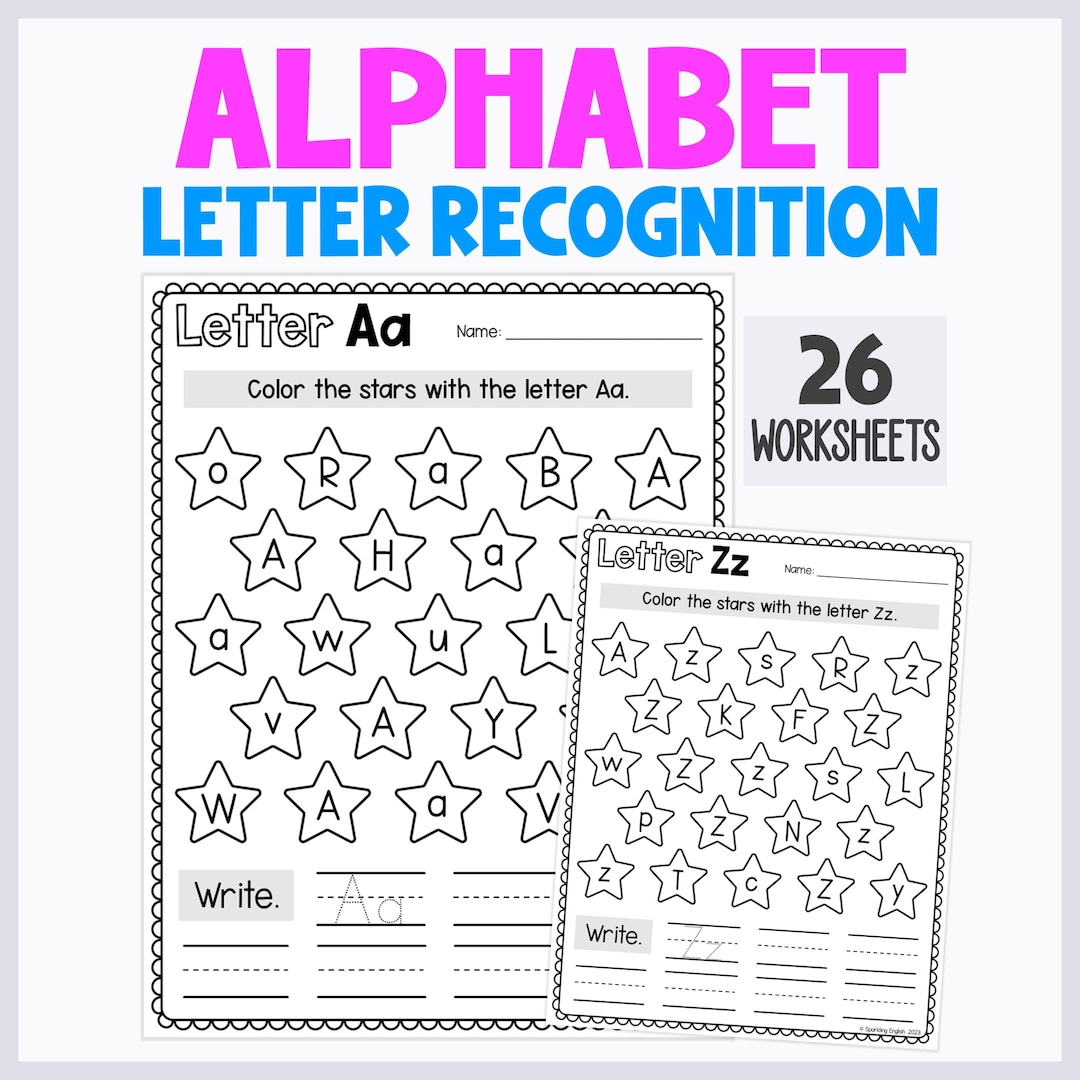 Letter Recognition Worksheets | Alphabet Uppercase and Lowercase ...
