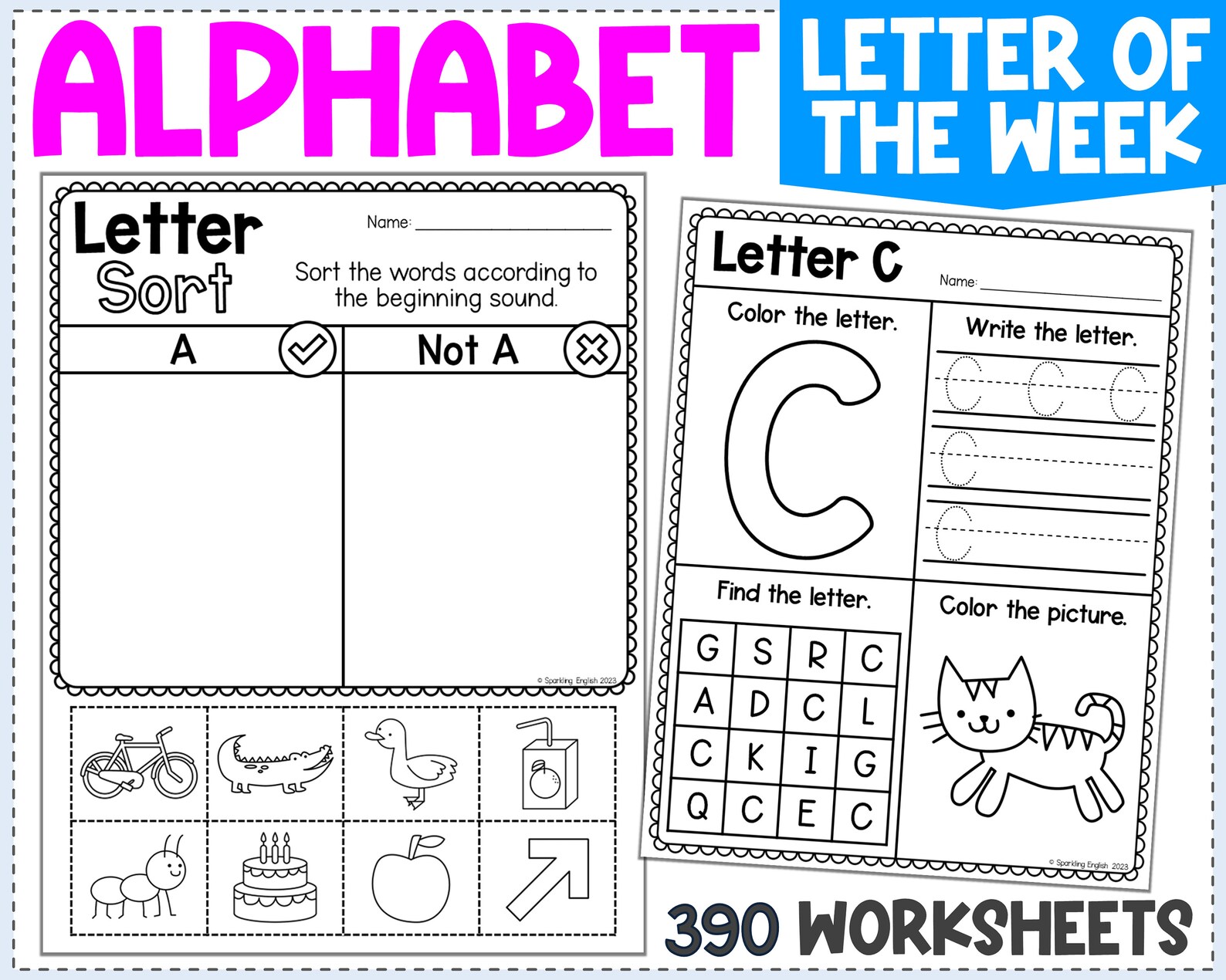 Letter of the Week A to Z Alphabet Curriculum for Preschool - Etsy
