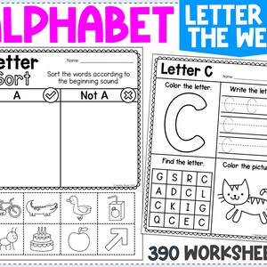 Letter of the Week A to Z Alphabet Curriculum for Preschool - Etsy