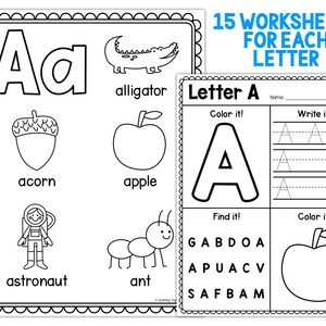 Letter of the Week A to Z Alphabet Curriculum for Pre-k and - Etsy