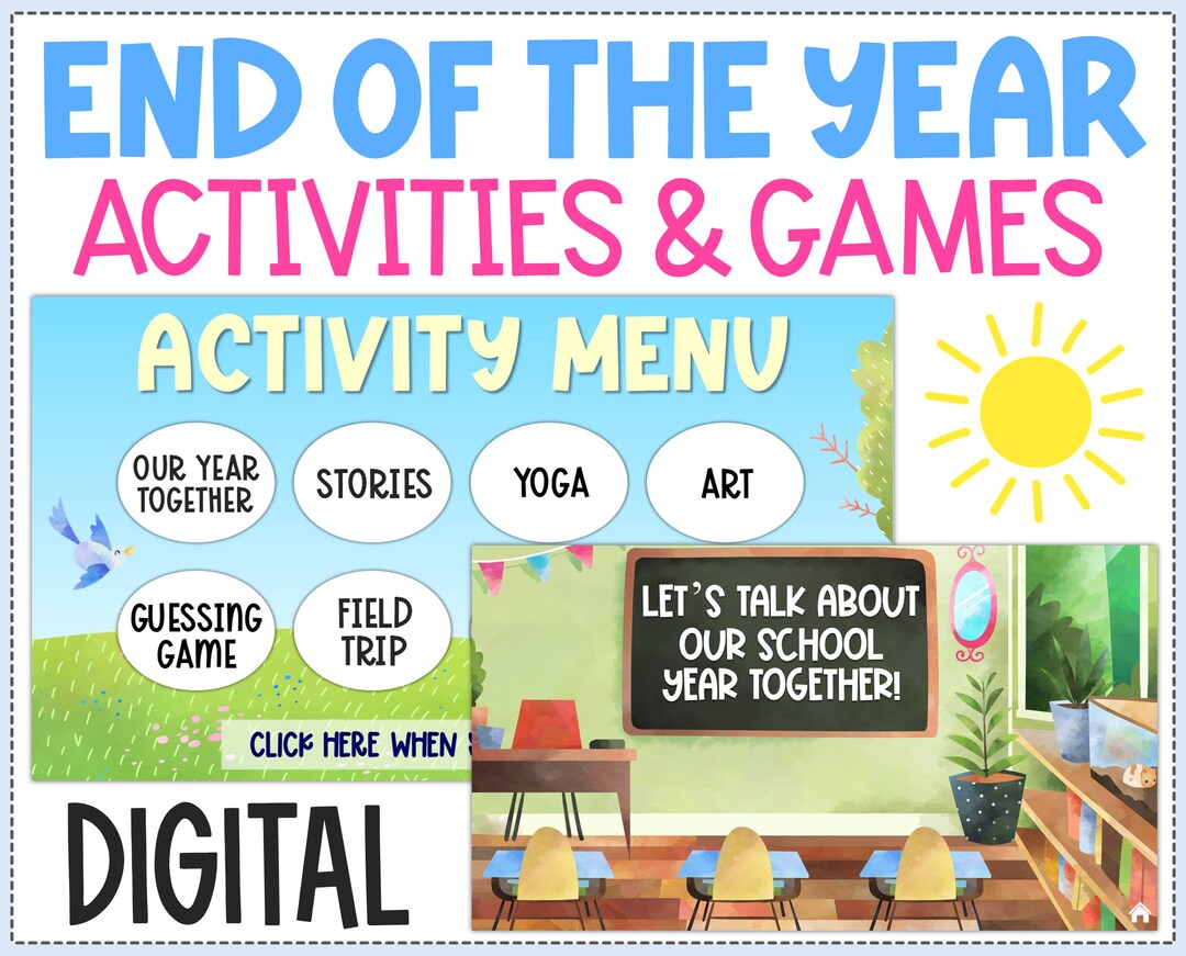End of the Year Activities Virtual End of the School Year - Etsy