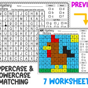 Alphabet Mystery Pictures | Alphabet Review Worksheets | Fun Alphabet ...