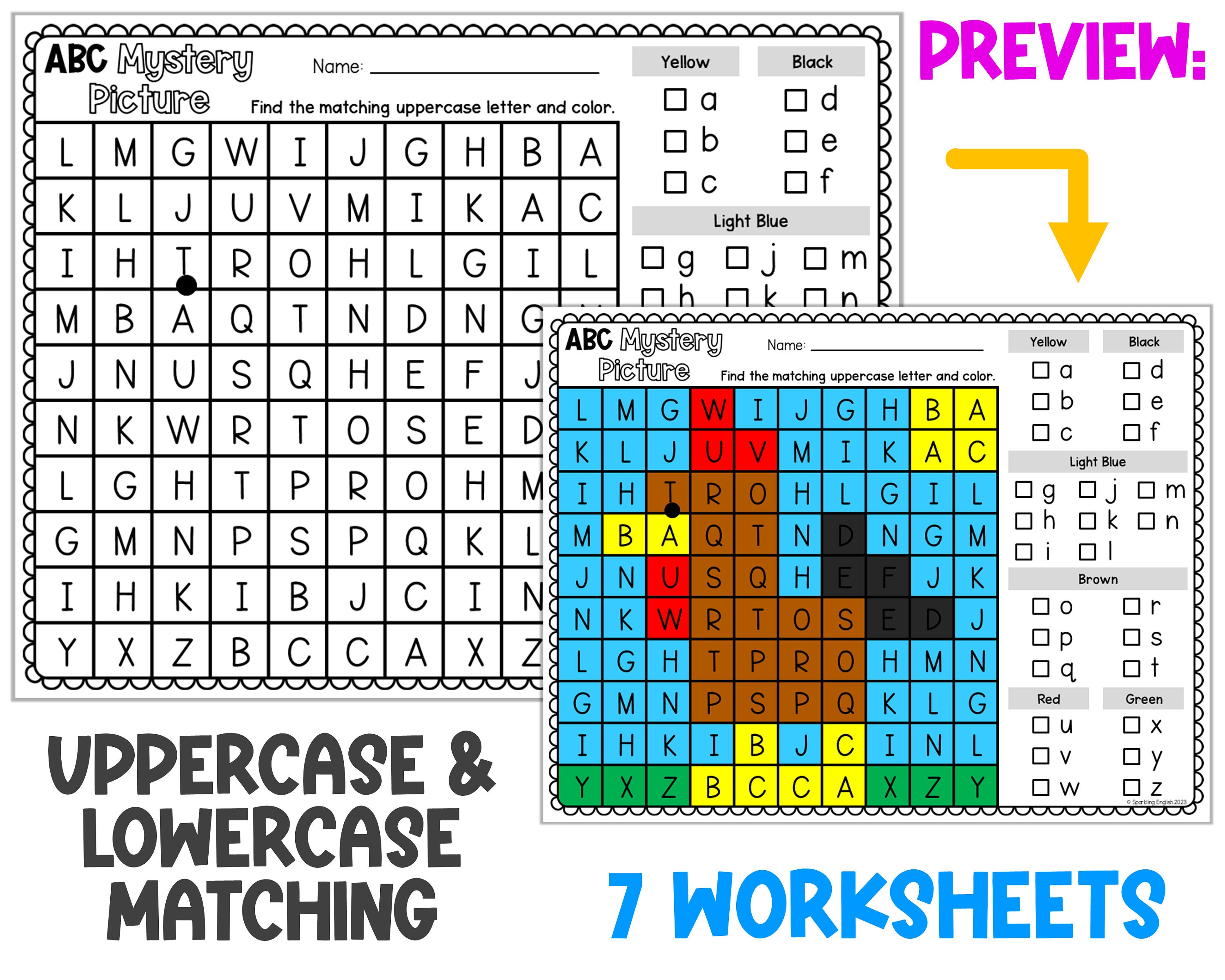 Alphabet Mystery Pictures | Alphabet Review Worksheets | Fun Alphabet ...