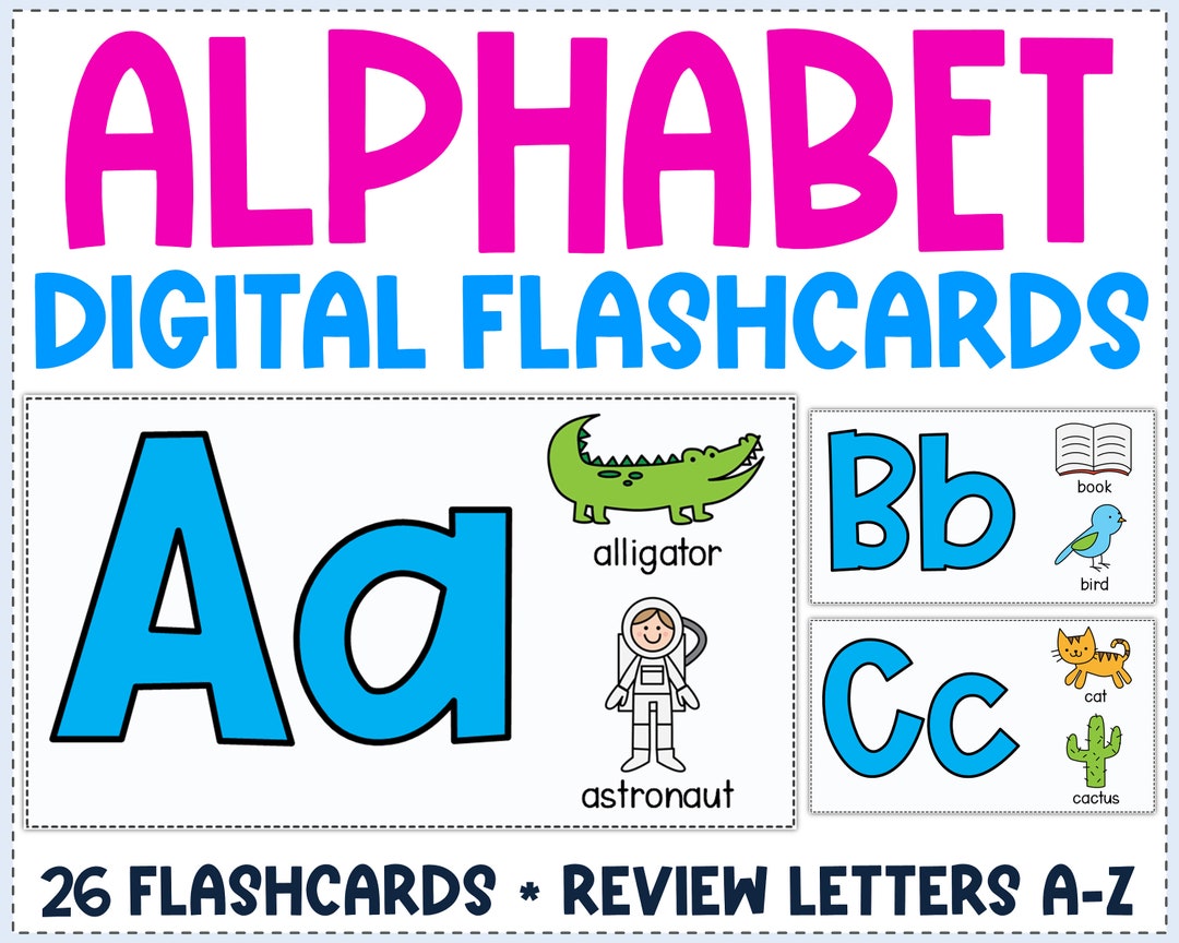 Digital Alphabet Flashcards Practice and Review the Alphabet - Etsy