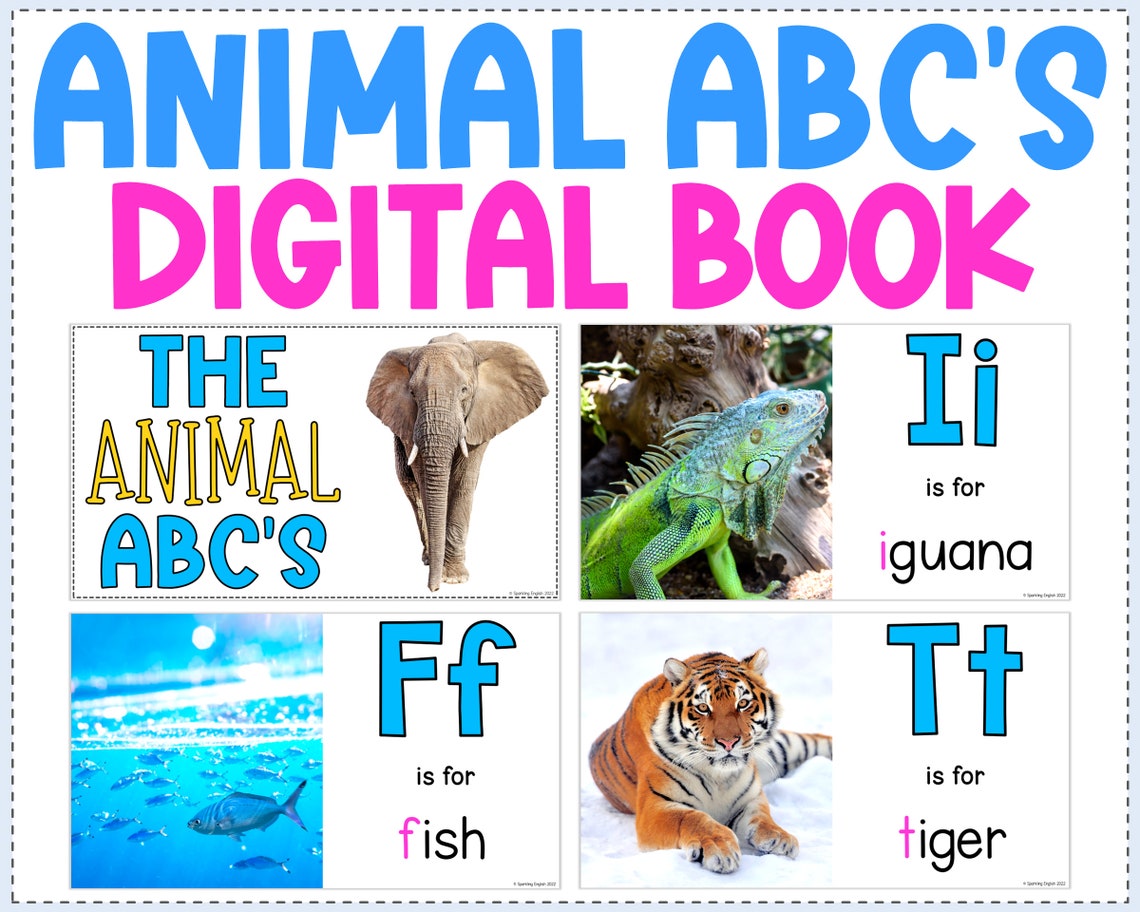 The Animal Abc's Digital Book Powerpoint and Google - Etsy