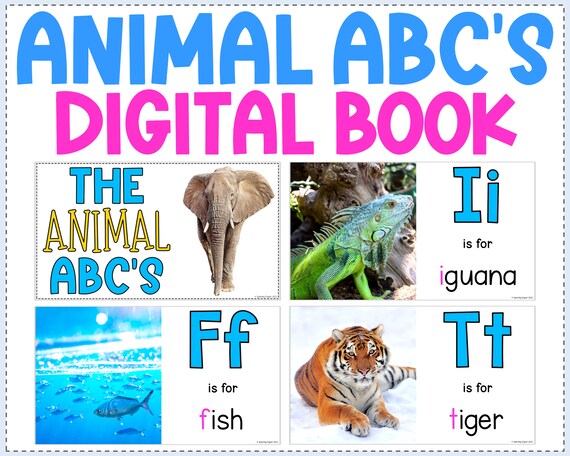 The Animal Abc's Digital Book Powerpoint and Google - Etsy