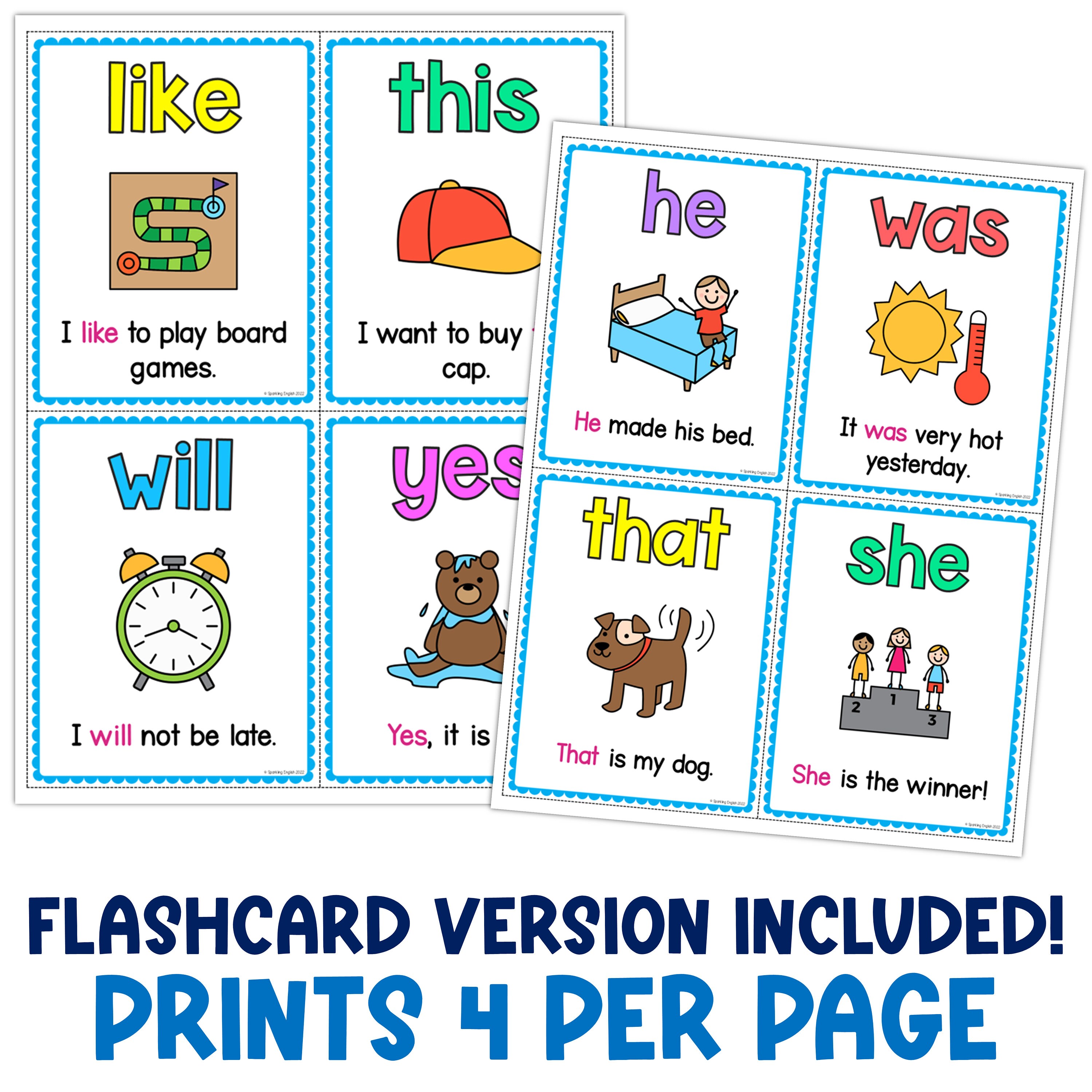Sight Word Sentence Posters - Primer - Sight Word Sentence Flashcards ...